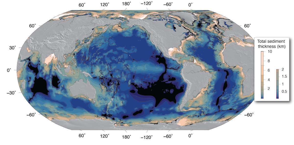 Sediment thickness - Accessible Science Graphics Collection